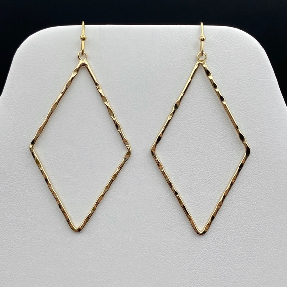 Independent | Jewelry | Diamond Shaped Gold Earrings | Poshmark
